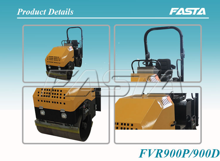 Ride-on Double Drum Baby Roller Compactor Machine, High Quality Ride-on ...