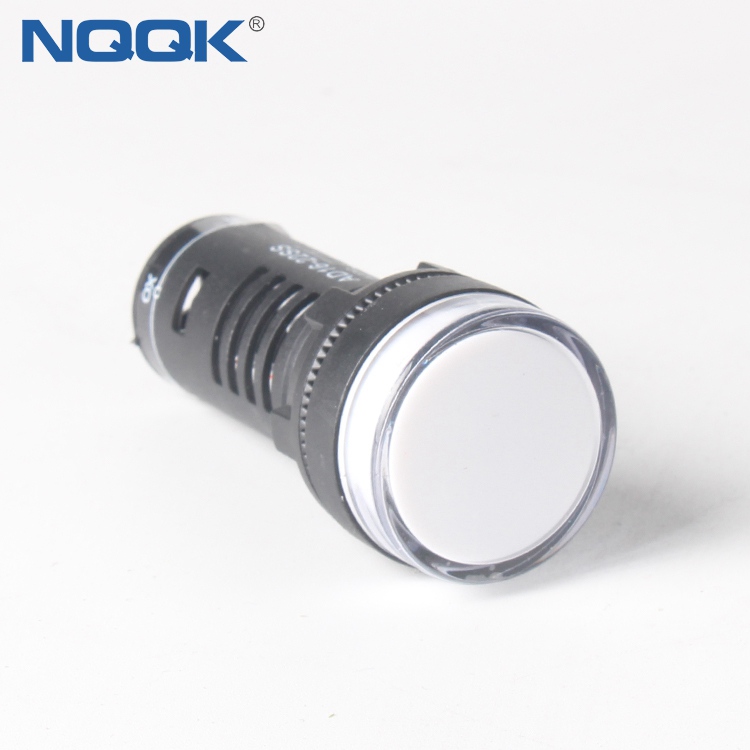 22mm Ac Dc Double Color Indicator Lamp Light (ad16-22ss, 220v, White ...