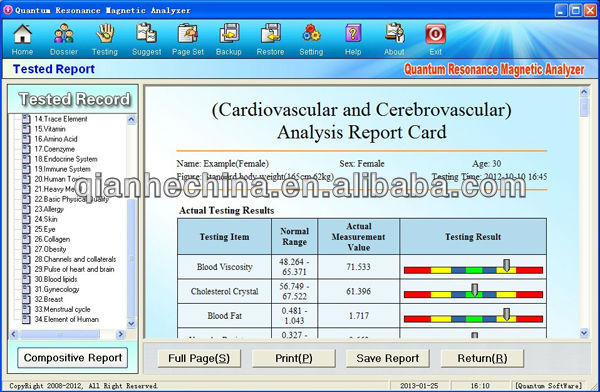 Professional Portable Quantum Magnetic Resonance Body Analyser, High ...