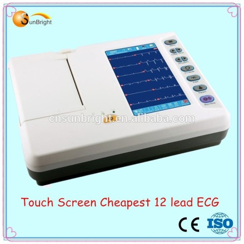 Touch Screen Ecg / Cheapest Big Display Ecg Machine / 12 Lead Ecg, High ...