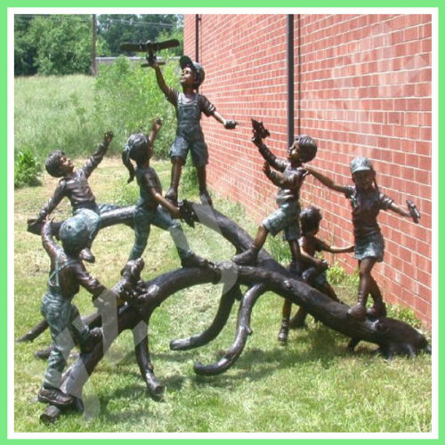 Classic Large Bronze Outdoor Children Garden Statues, High Quality ...