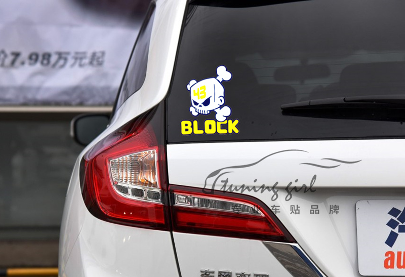 Car Stickers Dc Block #43 Rally Skulls Funny Creative Decals For Fuel ...