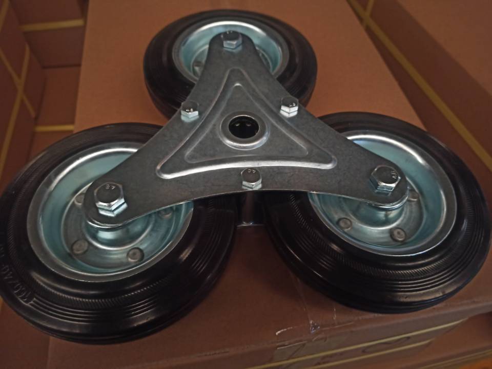 6 Inch Three Stair Climbing Rubber Ladder Cart Wheels For Foldable ...
