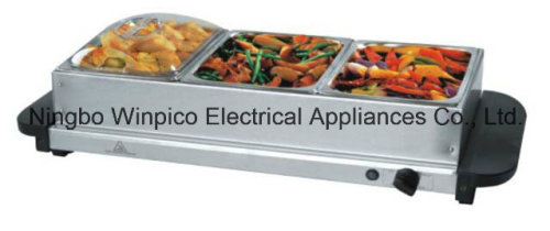 3 Plate Stainless-steel Buffer Serving And Warming Tray, High Quality 3 ...