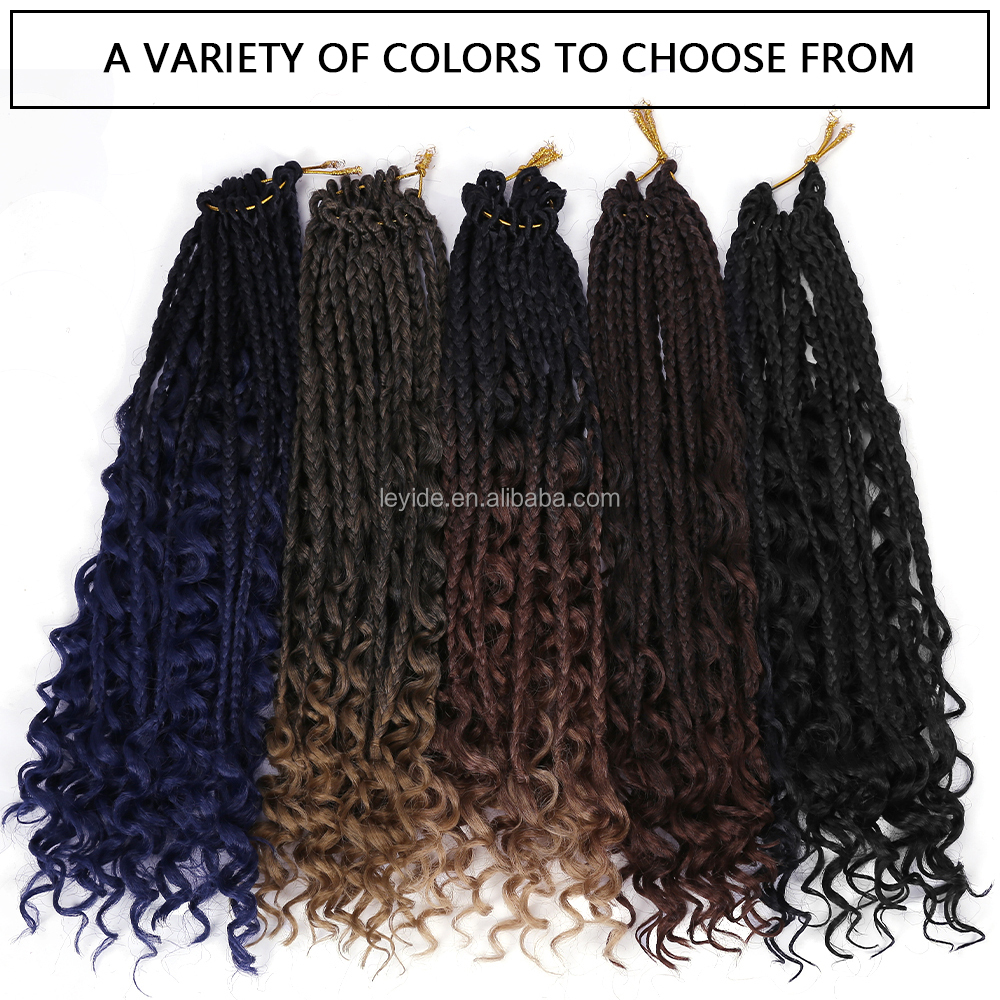 Alileader Knotless Goddess Locs Wavy Crochet Braid Hair Boho Messy ...