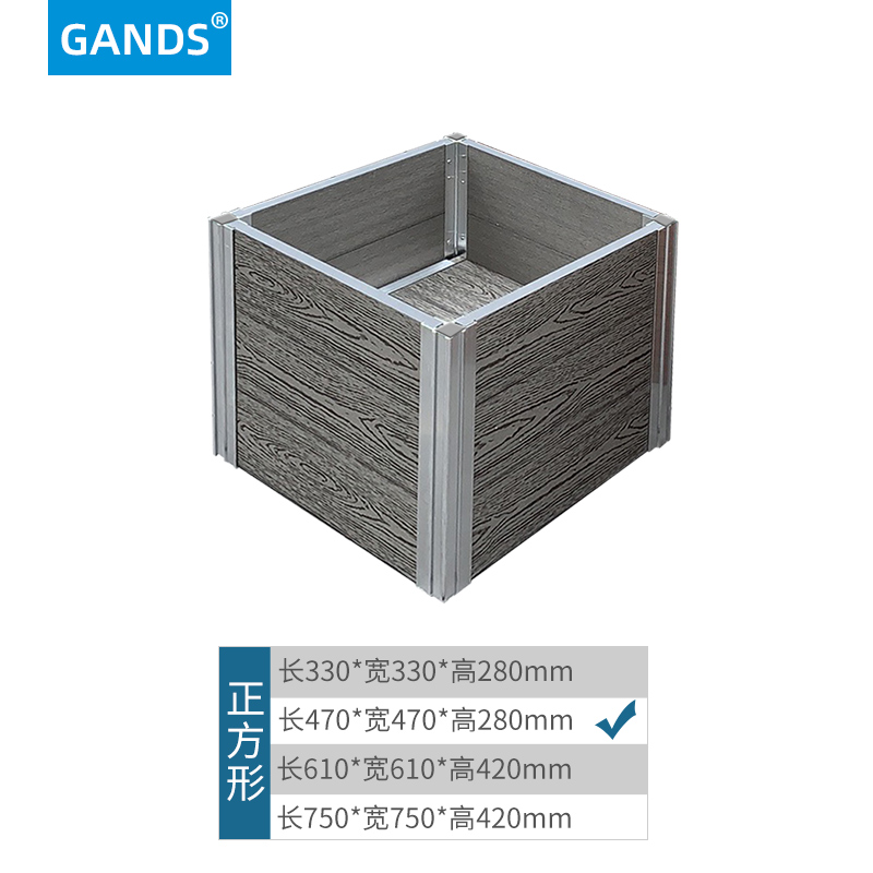 Simple Installation Crack-proof Square Wpc Wood Composite Planter, High ...