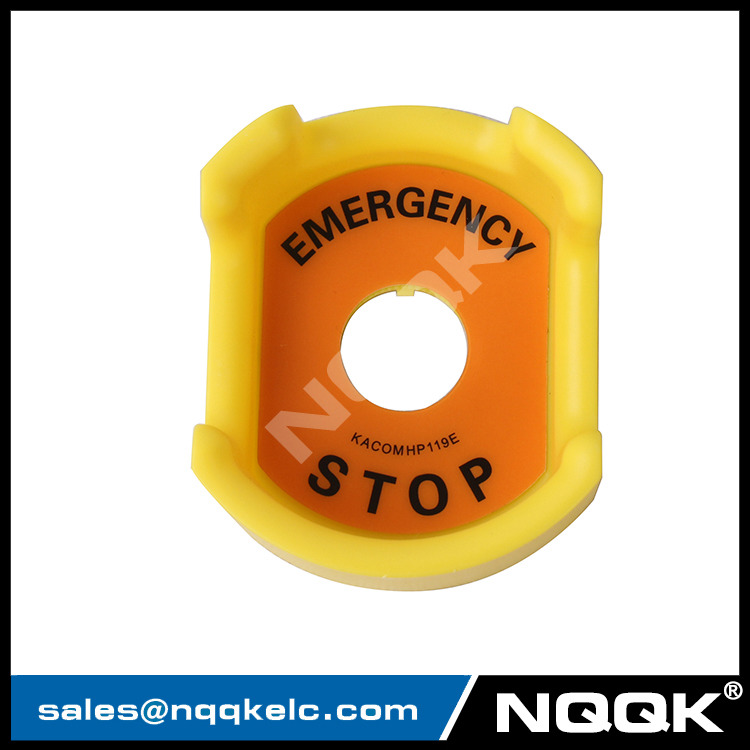 22mm 30mm Emergency Stop Push Button With Warning Protection Ring Cover ...
