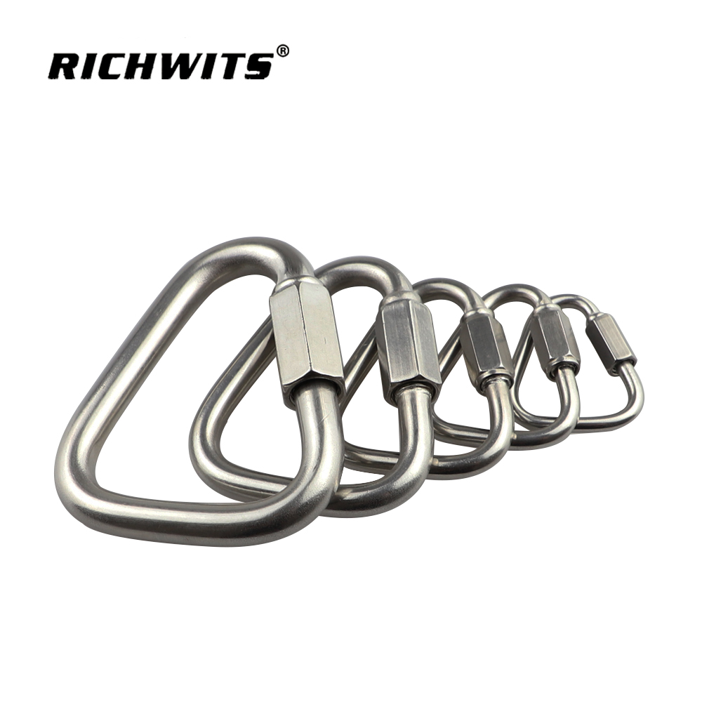 Marine Hardware Triangle Quick Mounting Ring Carabiner Clip Chain Hooks ...