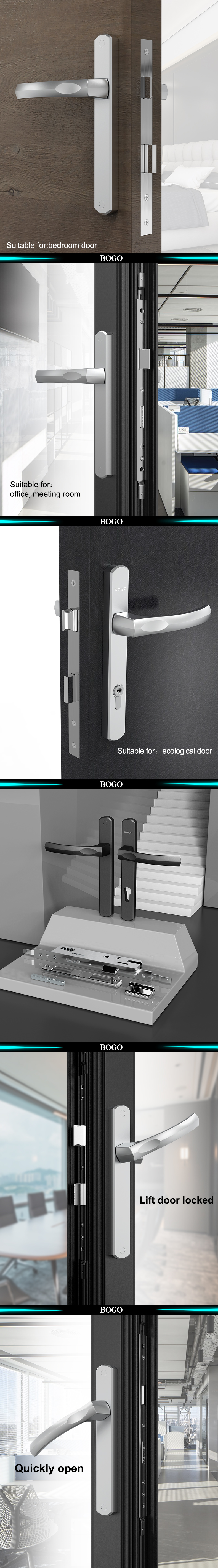 BOGO aluminium narrow design profile swing door handles China ...