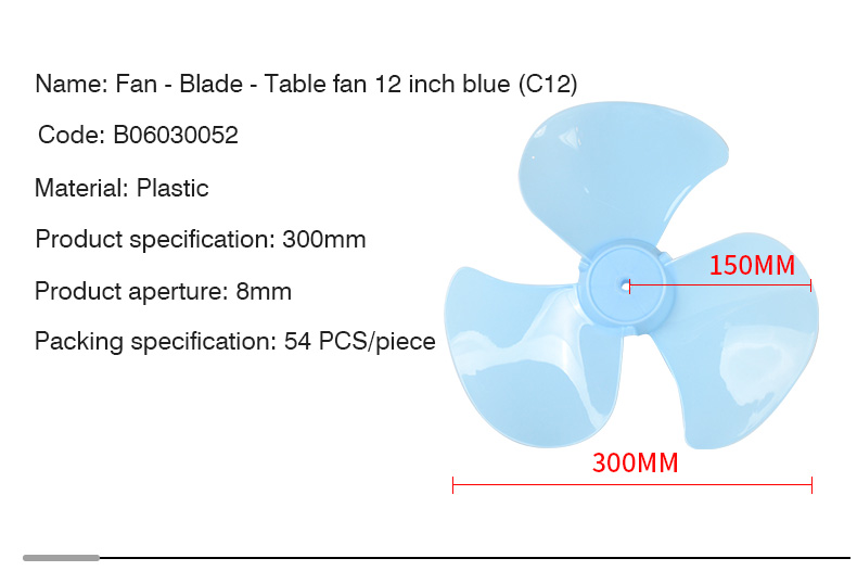 12 Inch Plastic Fan Blade For Sunchonglic Table Fan - Set Of Three ...
