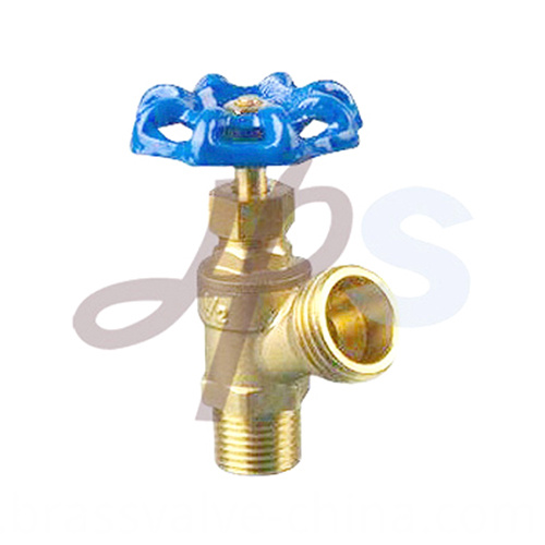 3/4'' Brass angle drain boiler valve with steel wheel China Manufacturer