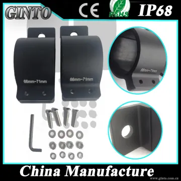 Universal 66-71mm Bull Bar Bumper Mounting Brackets Clamp For Led Work ...