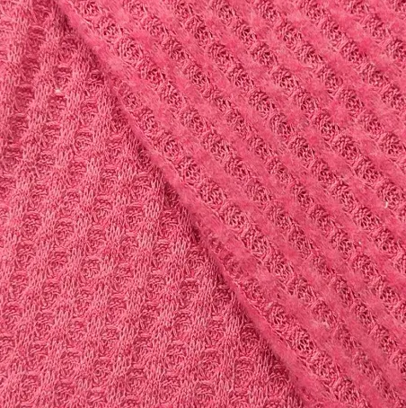 Polyester Rayon Waffle Jacquard Knitting Fabric, High Quality Polyester ...
