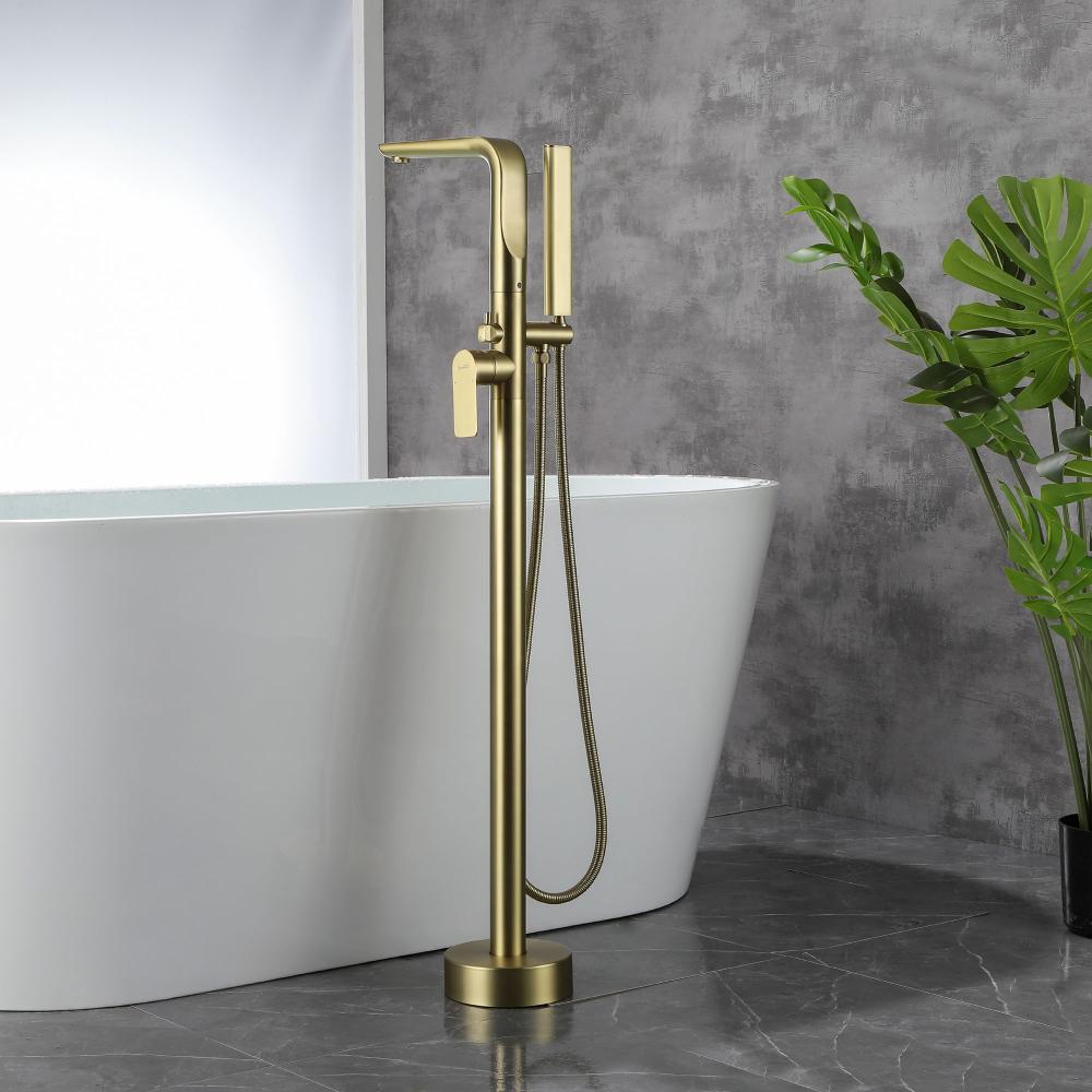 Shamanda Brushed Gold Brass Bathtub Faucet High Quality Shamanda