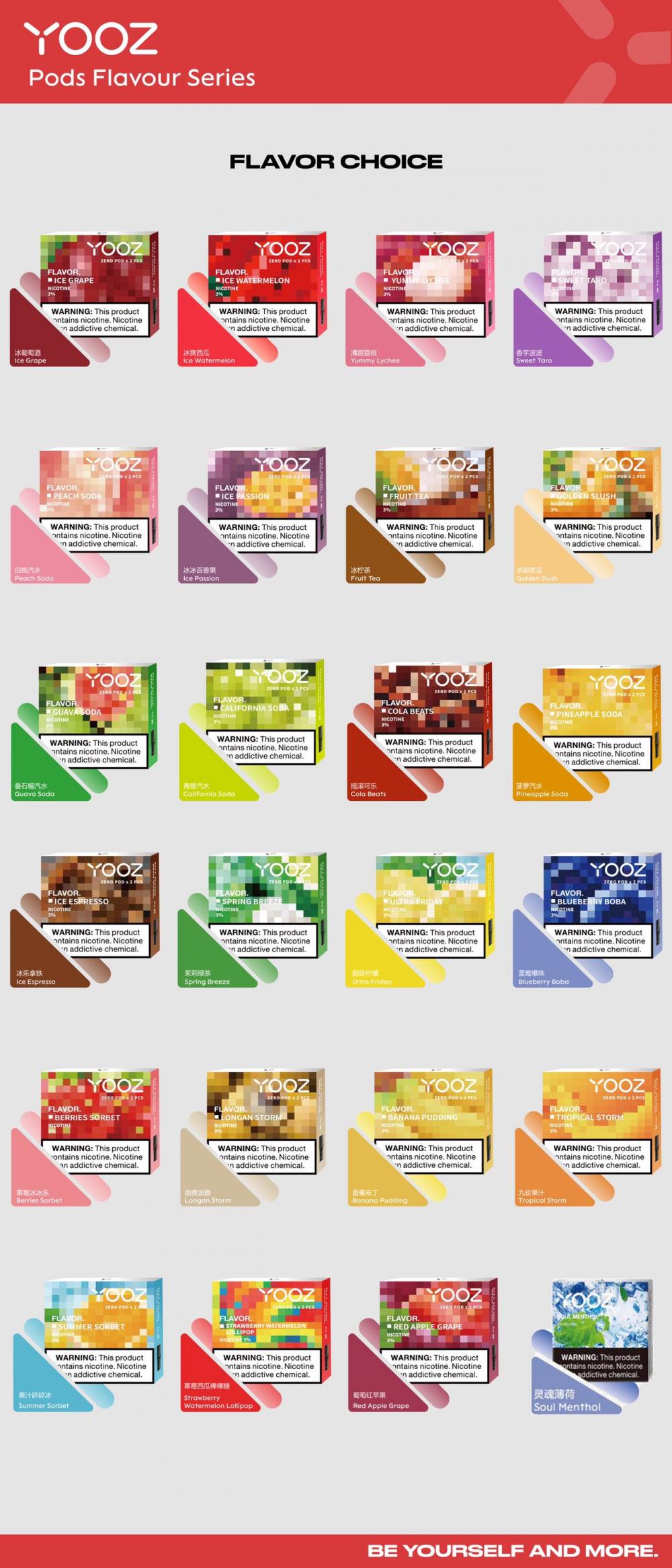 Yooz Zero2 Replacement Pre-filled Pod 2pcs Wholesale, High Quality Yooz ...