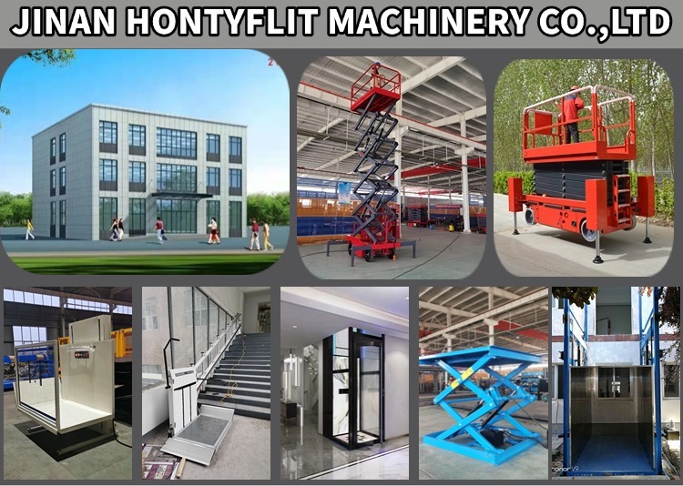 Hydraulic Vertical Guide Rail Cargo Elevator With Scissor Lift Chain Ac ...