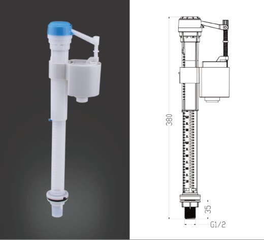 Dual Flush Filling Valve For Concealed Cistern Mechanism, High Quality ...