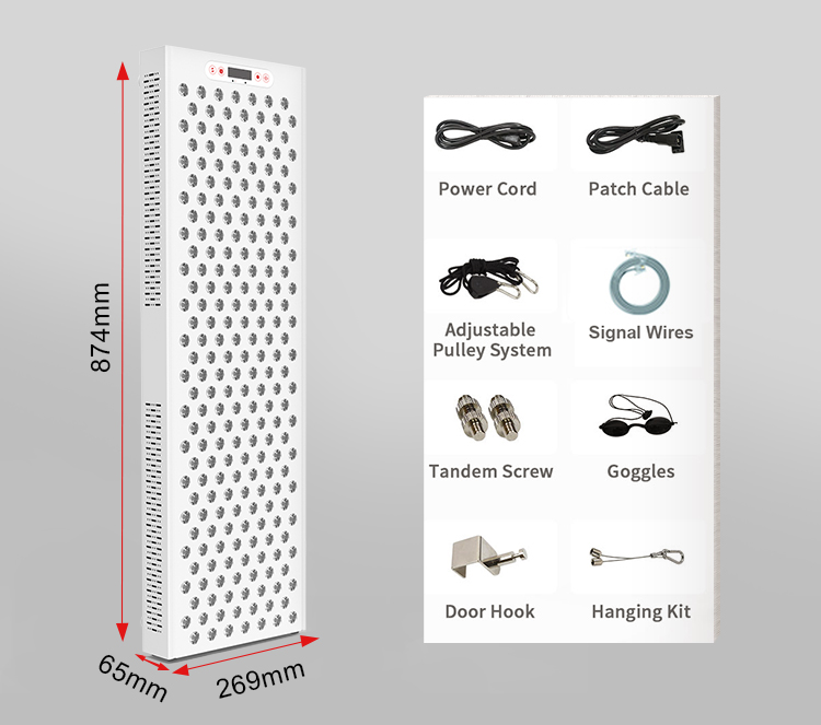 Sgrow 1200w Near-infrared Red Light Led Therapy Panel - Full Body ...