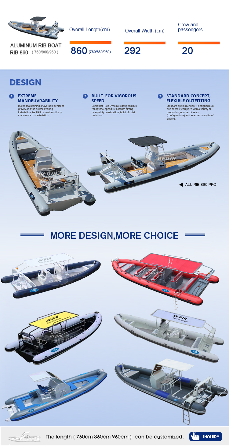12 Meter Rib Boat With 18 Passengers, Speed Orcas, Hypalon, Made In ...