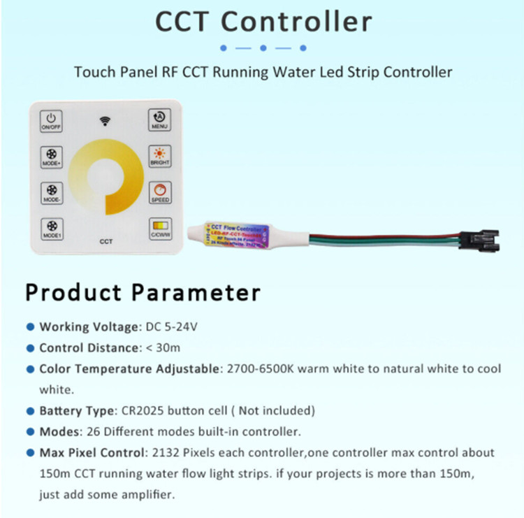 12v 24v Wireless Rf Mini Dimmer Cct Rgb Rgbw Pixel Led Controller For ...