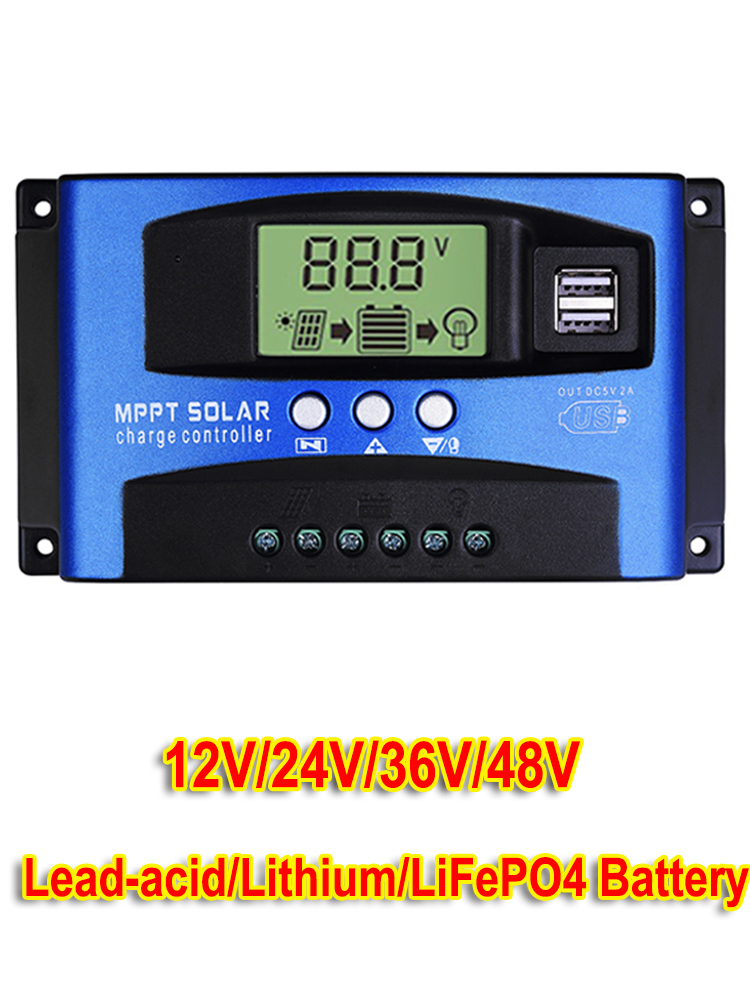 Mppt Solar Charge Controller 12v 24v 36v 48v 60v 30a 40a 50a 60a 100a ...