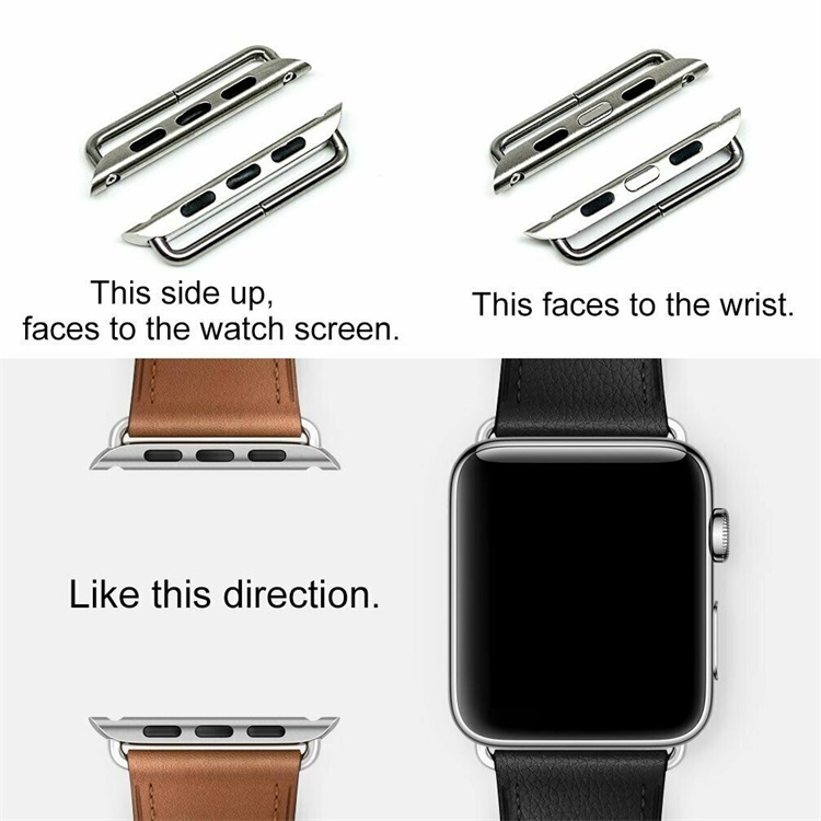 Stainless Steel Watch Strap Band Connectors Adapter For Iwatch 7 (41mm ...