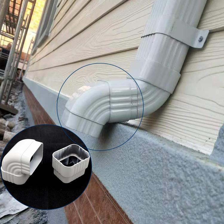 90 Degree Elbow Rain Gutter Downspout Connector (5"/6"/7"), High ...
