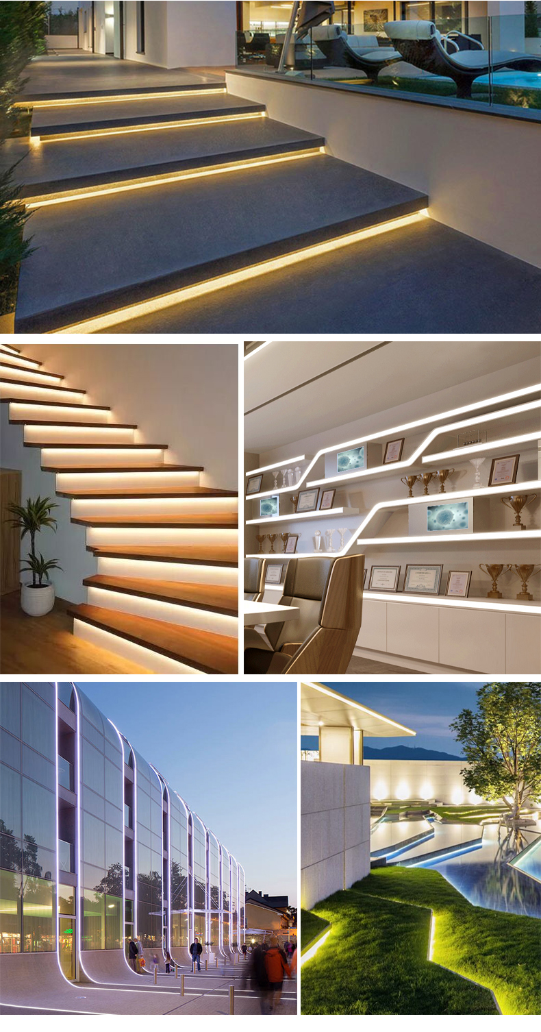 Silicone Channel Led Strip Light Diffuser Tape With 120 Degree Double ...