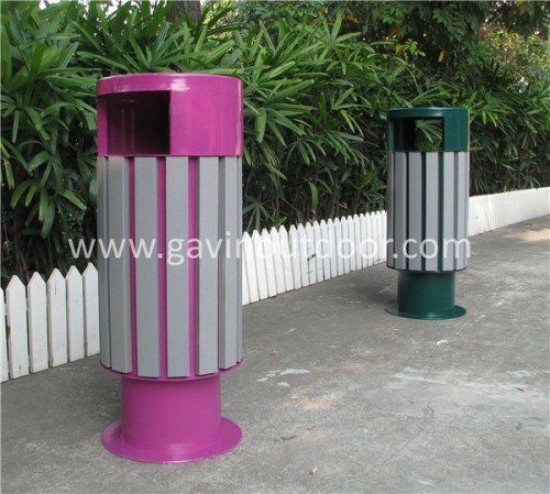 Recycled Plastic Street Waste Bin Public Wood Dustbin, High Quality ...