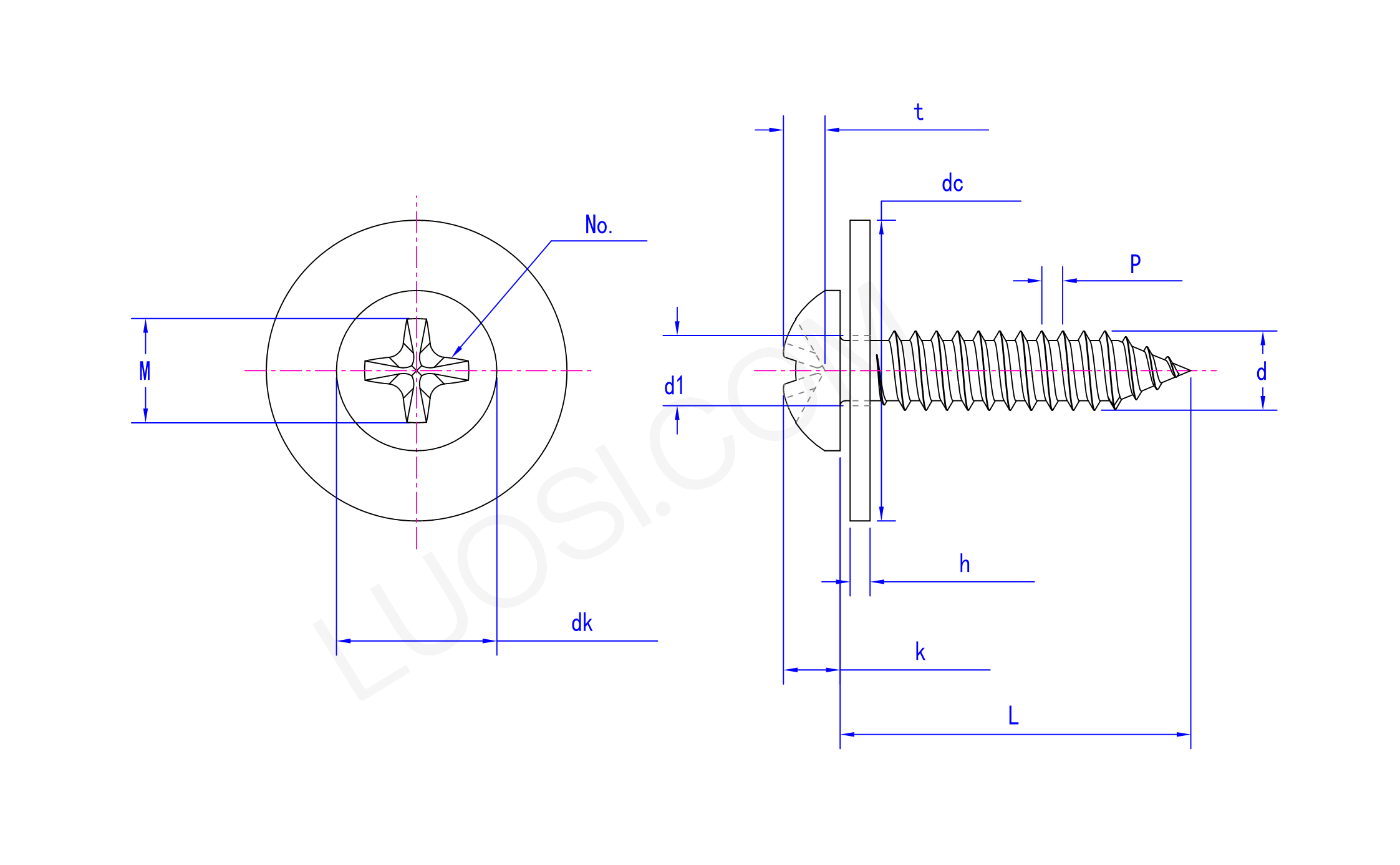 Stainless Steel Chipboard Self Tapping Wood Screws M2 M3 M4 M5 M6 304 ...
