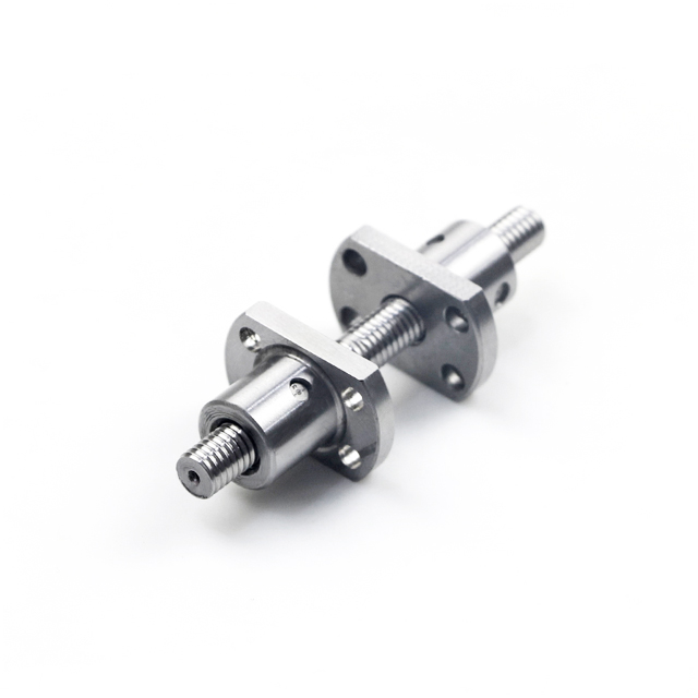 Ball Screw With Double Round Nuts And Flanges, High Quality Ball Screw ...