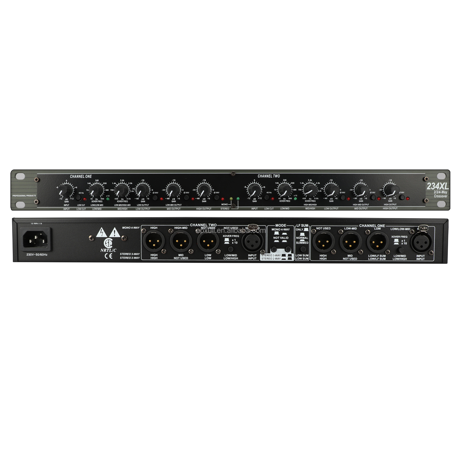 234xl Professional Sound Stereo/mono Crossover Audio Equalizer, High ...