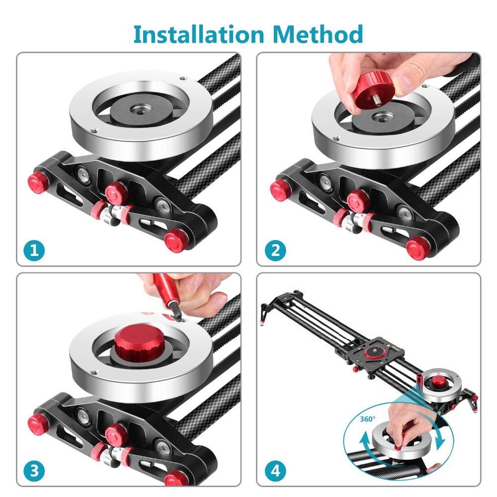 Neewer Camera Slider Video Track Dolly Rail Stabilizer: 31-inch/80cm ...