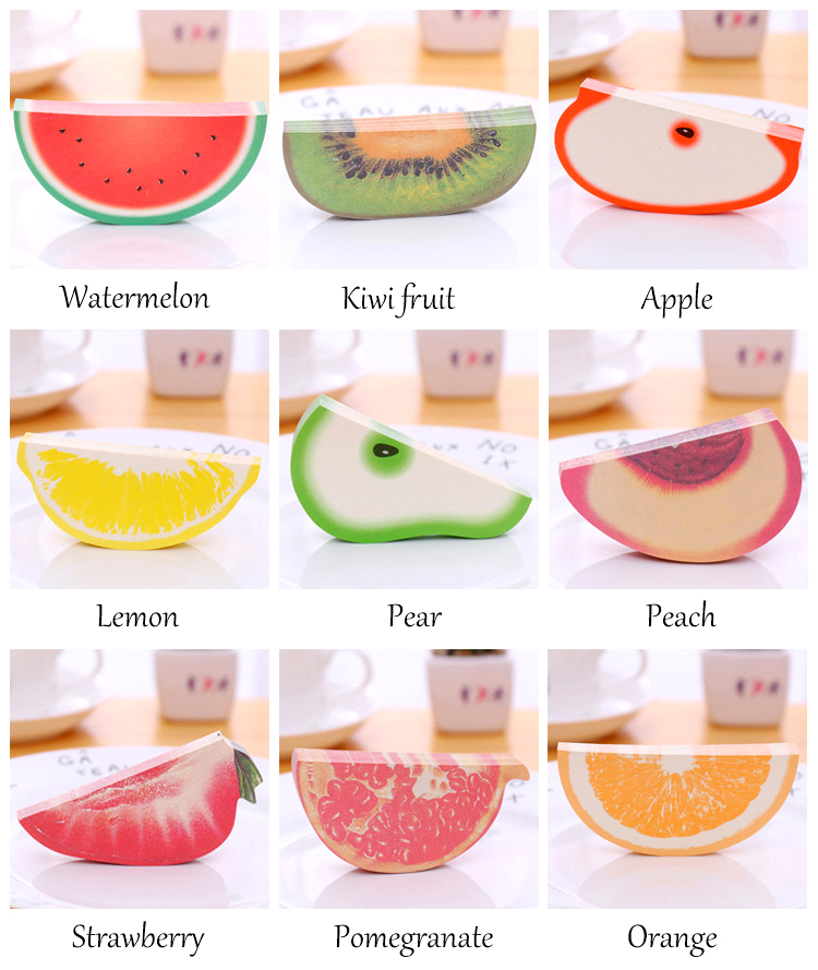 High-quality Fruit Shaped Portable Mini Sticky Note Pads For Office ...