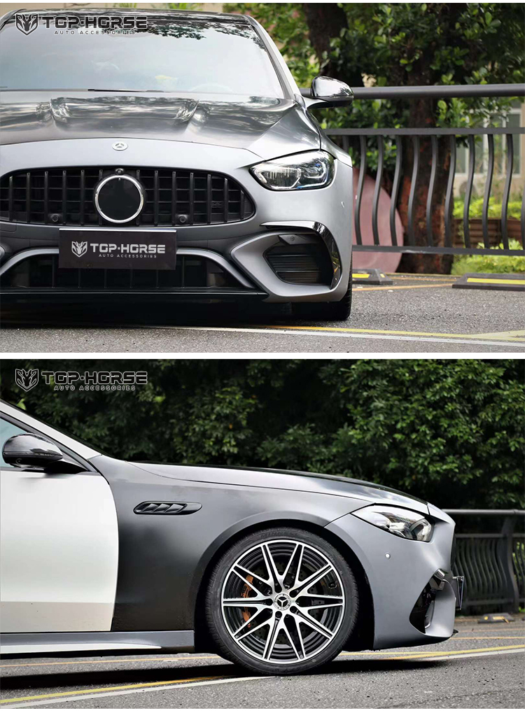 Am-g Body Kit For C-class W206 C63 Bumper Fender Hood Side Skirt ...