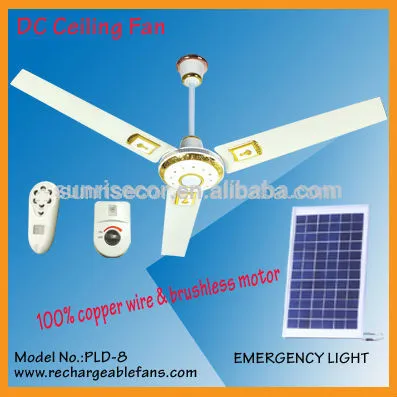 48" Rechargeable Ceiling Fan With Led Lights,ac / Dc Rechargeable ...