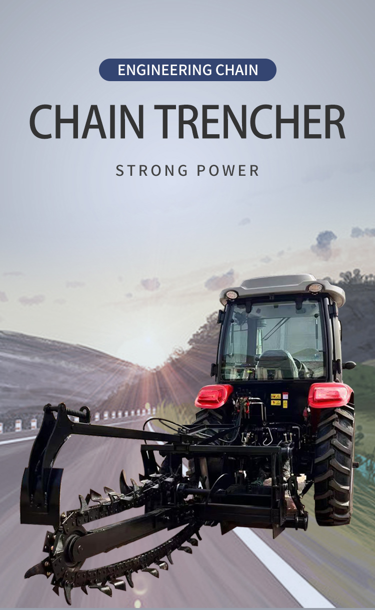 High Horsepower Diesel Ditcher Machine - Trencher And Chain Ditching ...