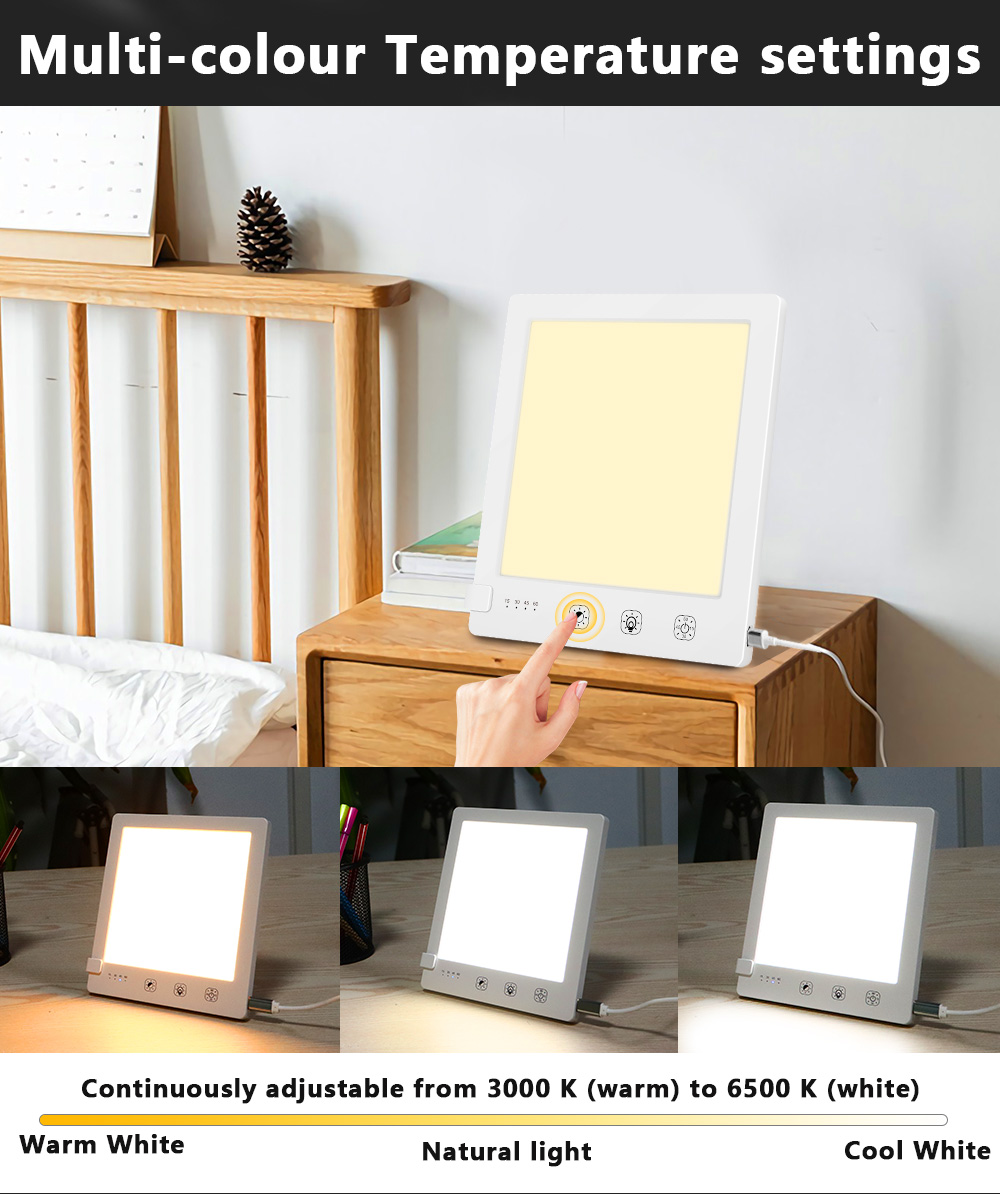 Jskpad แบบพกพา 10000 Lux Sad Led Light Lamp คุณภาพสูง Jskpad แบบพกพา ...