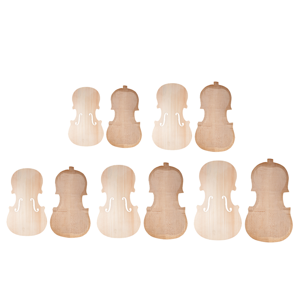 1 Set Wood Unfinished Violins Fiddle Spruce Panel Plate + Maple ...
