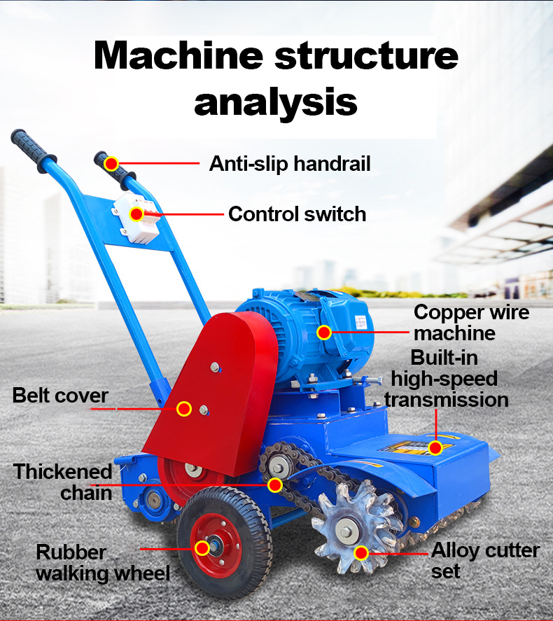 Dust Residue Slag Cleaning Removing Machine For Concrete Road Slag ...