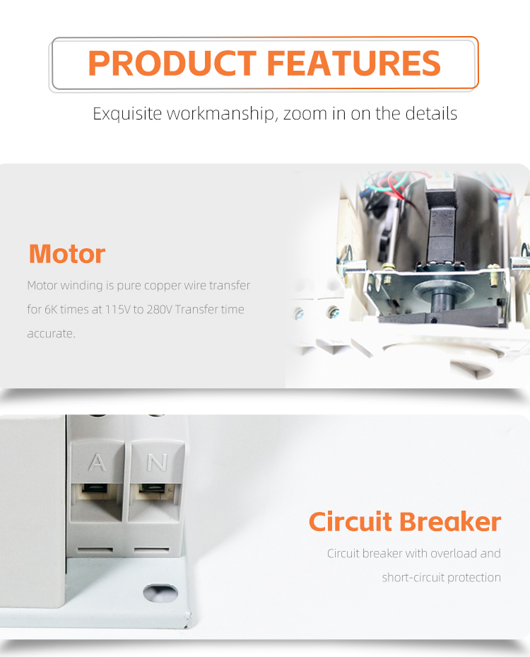 2 Pole Automatic Transfer Switch Ats 6-63a, High Quality 2 Pole ...