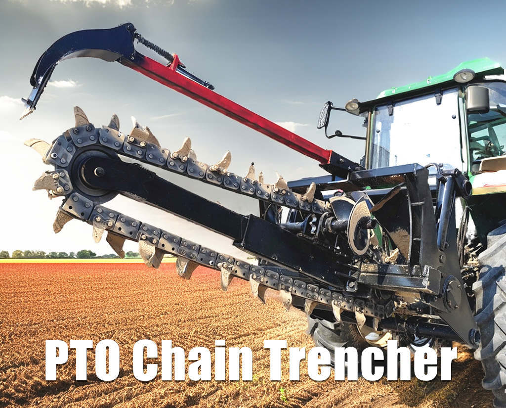 3 Point Hitch Pto Drive Trencher Machine For 50-220hp Tractors, High ...