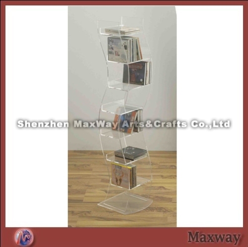 Vertical Curved Acrylic/lucite Cd/dvd Display Holder, High Quality ...