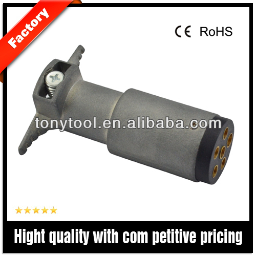 6-way Heavy Duty Round Connector Metal Trailer Socket, High Quality 6 ...