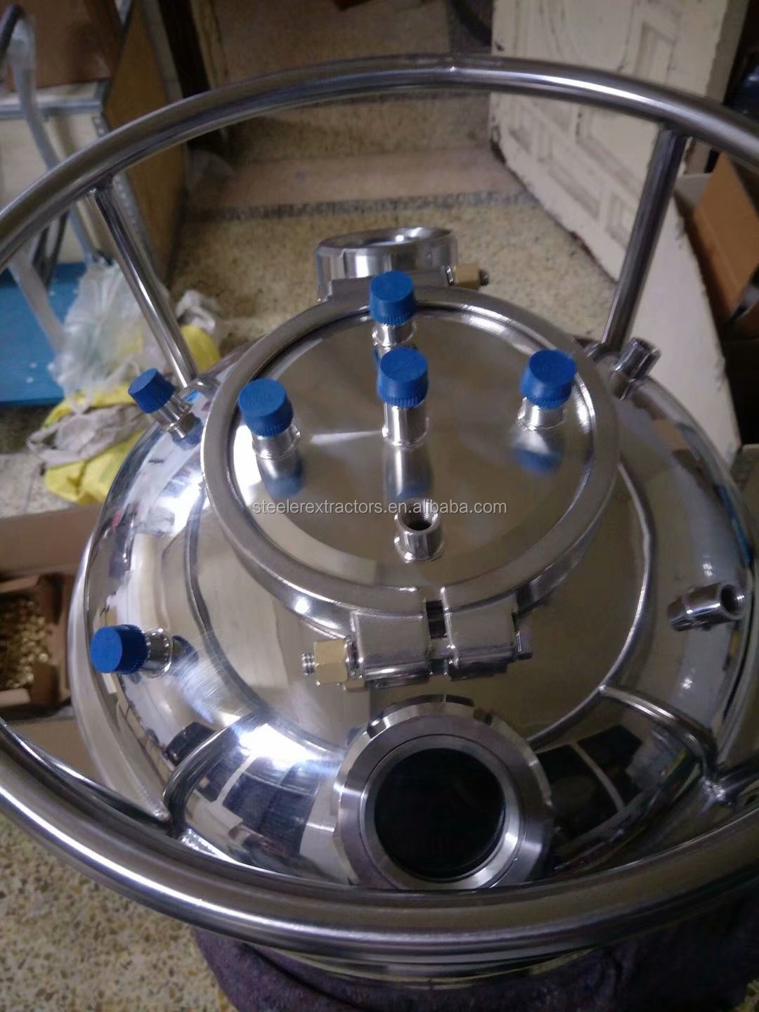 100lb Stainless Double Jacketed Solvent Tank With Cooling Coil And Dip ...