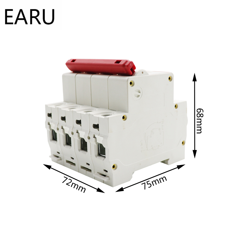 Dc 1000v 4p Solar Mini Circuit Breaker Overload Protection Switch 6a 10a 16a 20a 25a 32a 40a 50a ...