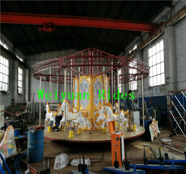 Wood And Metal Family Carousel Horse For Sale - Perfect For Amusement ...