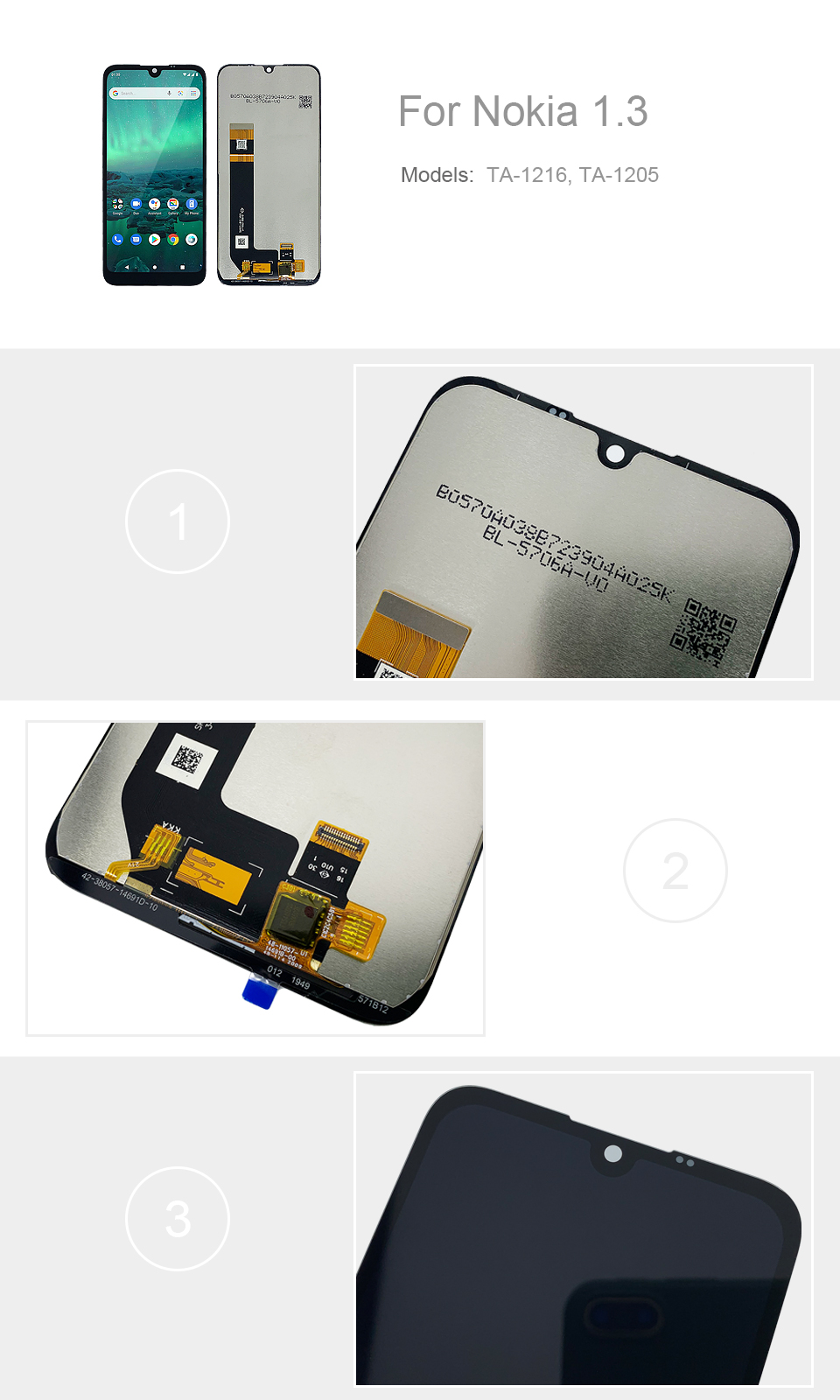 5.71 Inch Lcd Display And Touch Screen Replacement For Nokia 1.3 Ta ...