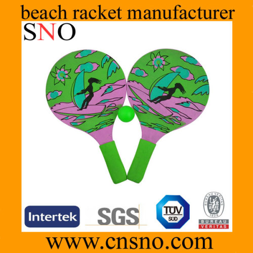 Cheap Beach Racket Promotion Wooden Beach Tennis Racket Set, High ...