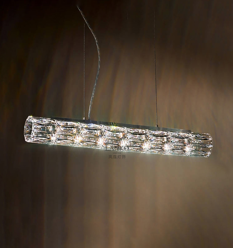 Customizable Post-modern Crystal Bar Column Restaurant Led Chandelier ...